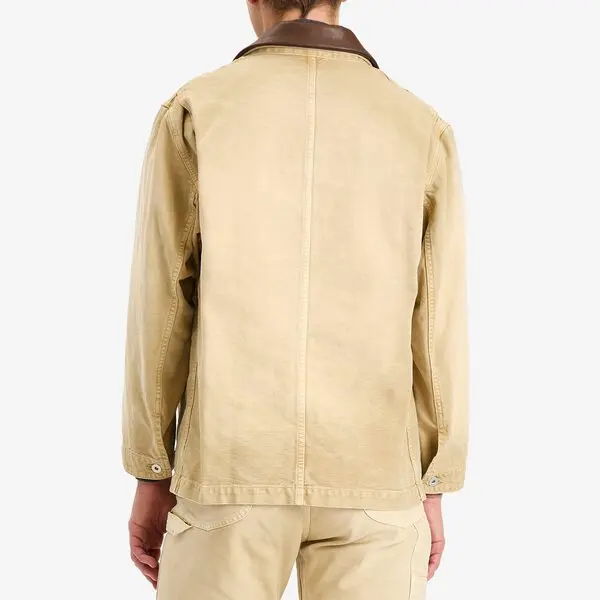 Auralee Organic Cotton Duck Blouson In Light Beige - 35% Off